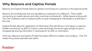 Five Tier Beacon and Captive Portal Product Guide | PPT