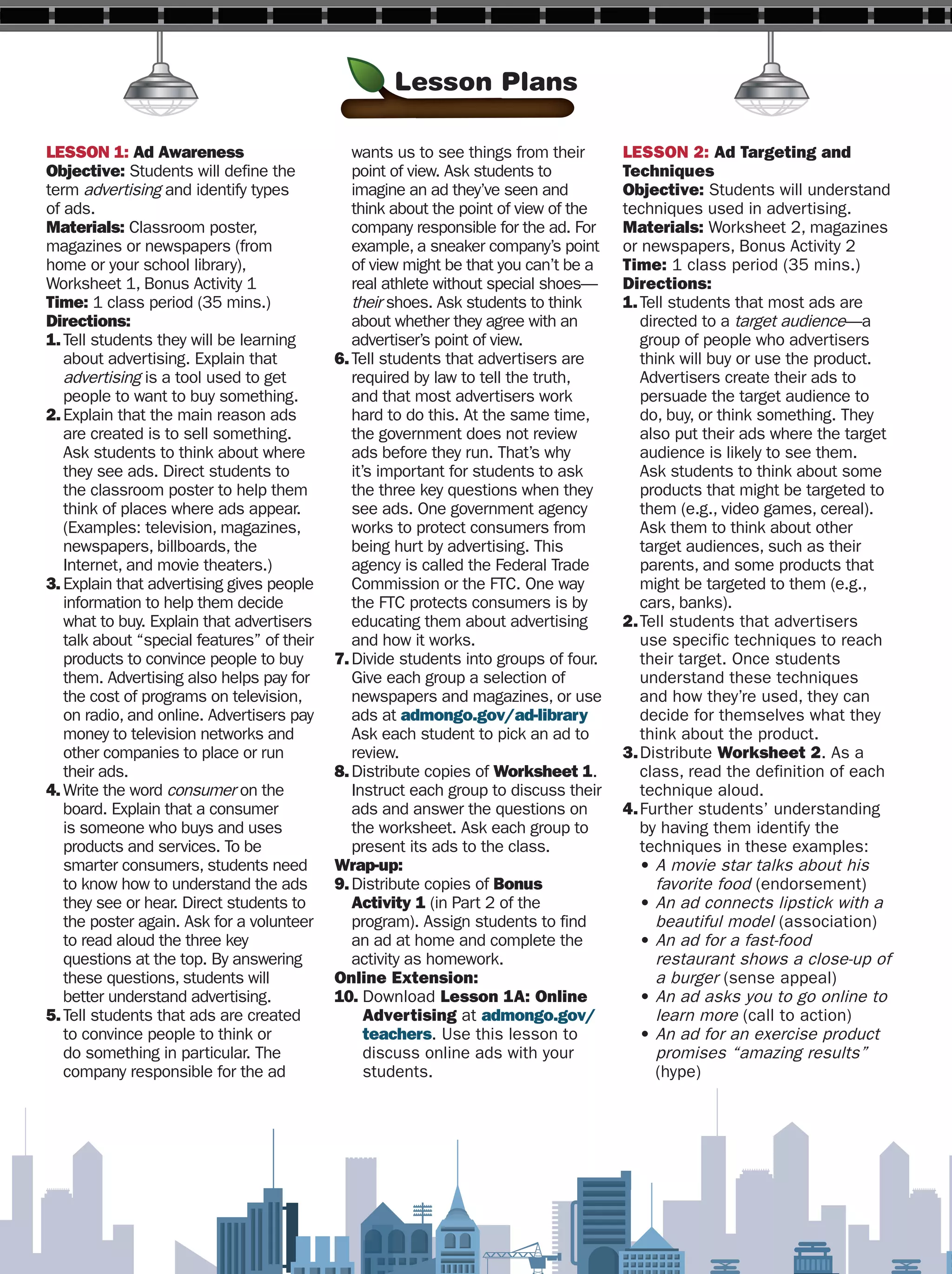 Ftc lesson-plans-student-worksheets (1) | PDF