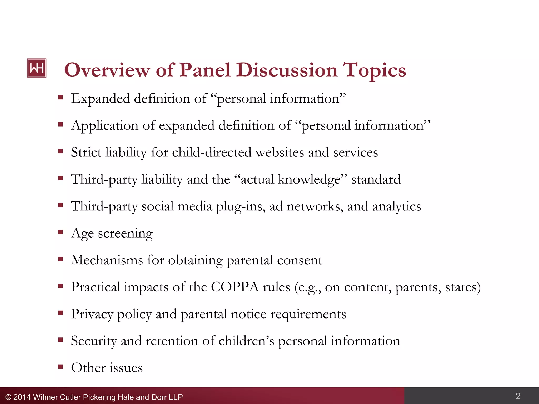 The FTC’s Revised COPPA Rules (Stanford Presentation) | PDF