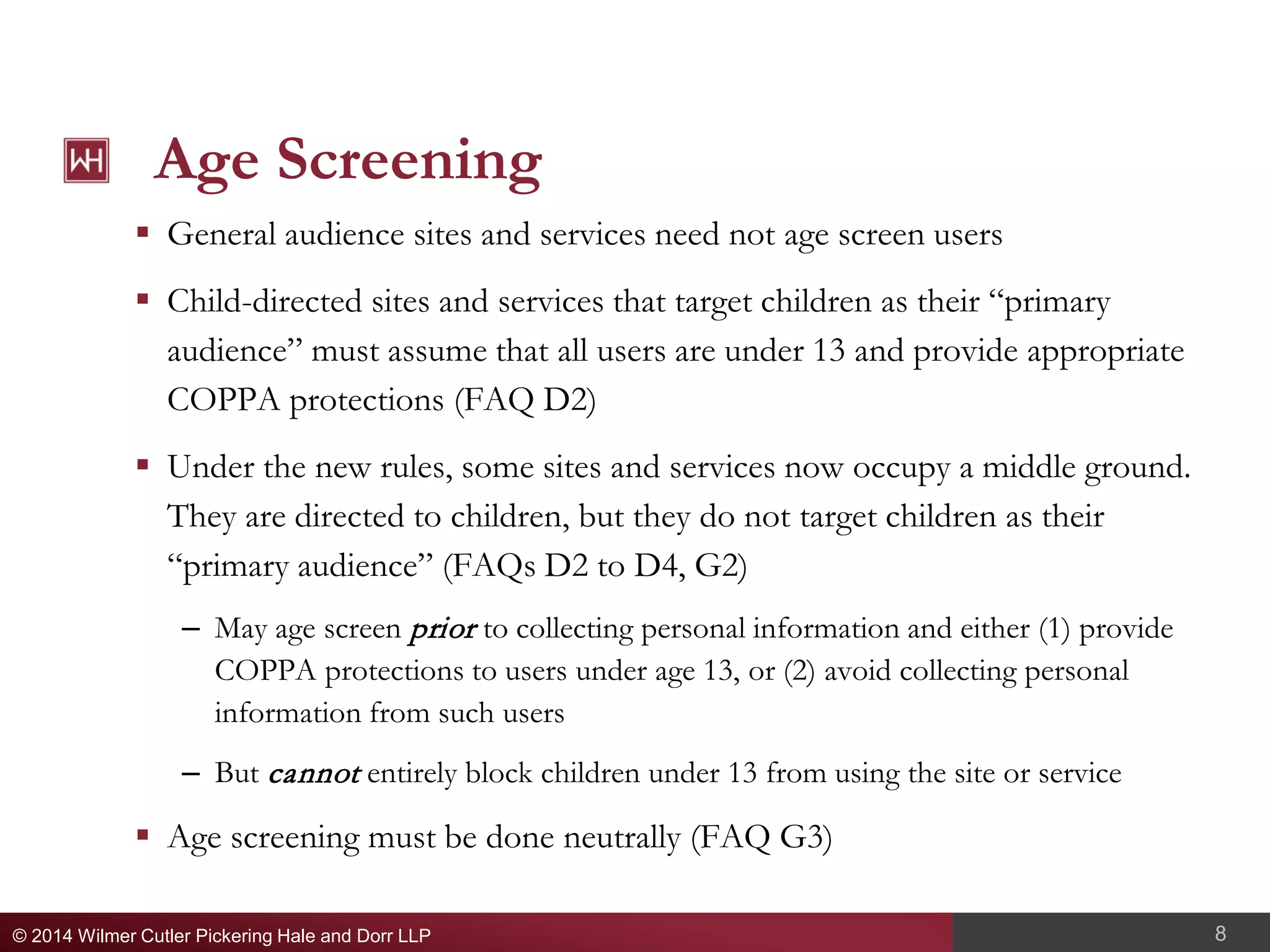 The FTC’s Revised COPPA Rules (Stanford Presentation) | PPT