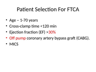 FAST-TRACK ANESTHESIA IN CARDIAC SURGERY | PPTX