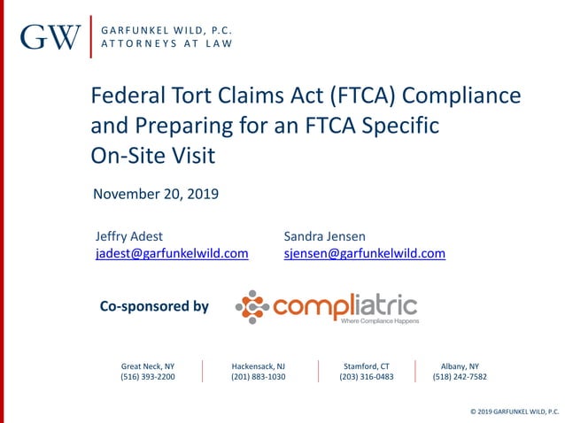 FTCA compliance and preparing for an FTCA specific on site visit | PDF ...