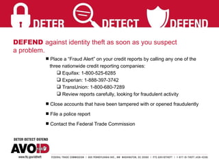 Avoiding ID Theft | PPT