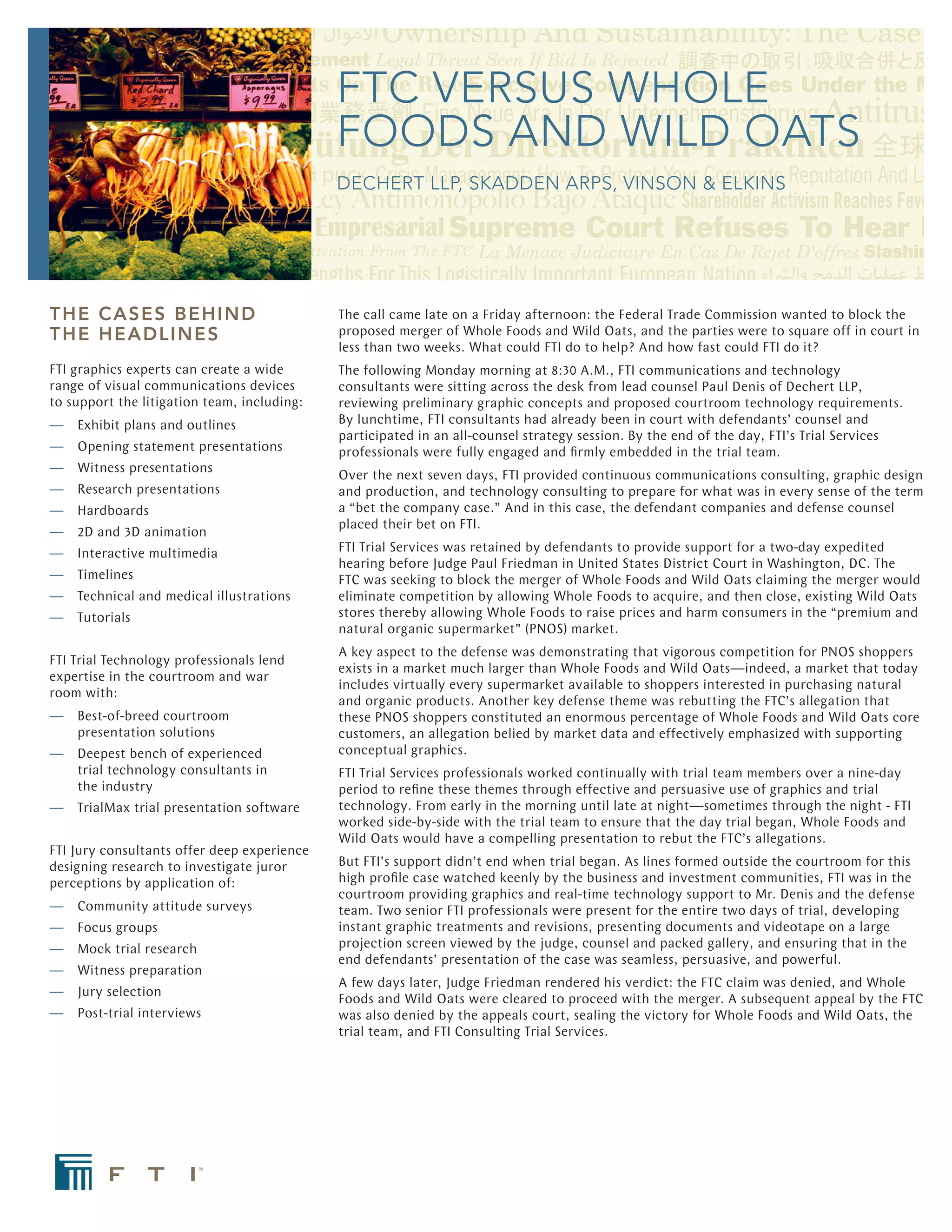 FTC Case Study | PDF