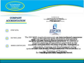 Fundamentals Training Centre Company Profile & Course Information | PPSX