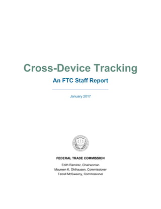 Cross Device Tracking - An FTC Staff Report | PDF