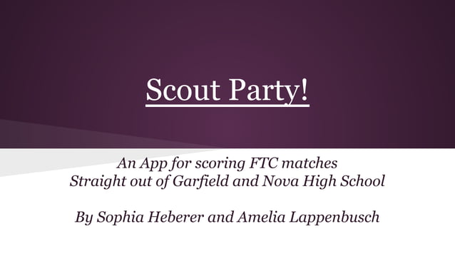FTC Scout Party Presentation | PDF