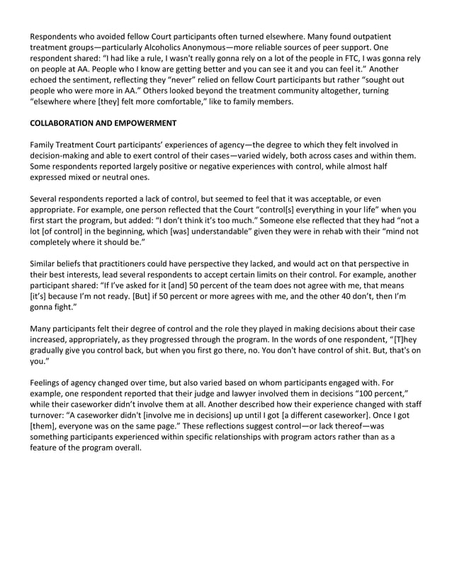 Trauma-Informed Care in Family Treatment Court | PDF