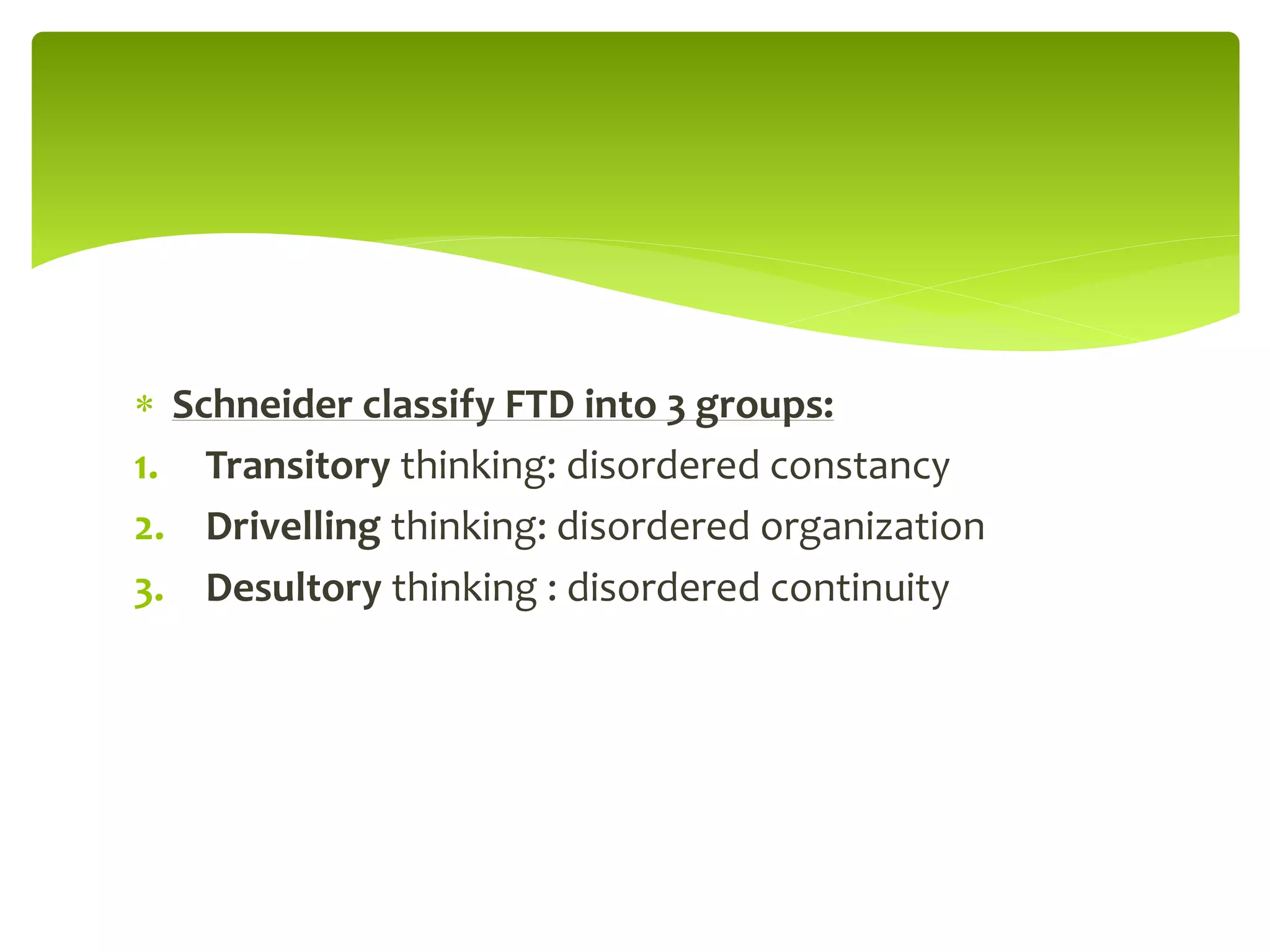 psychopathology of formal thaught disorder | PPTX