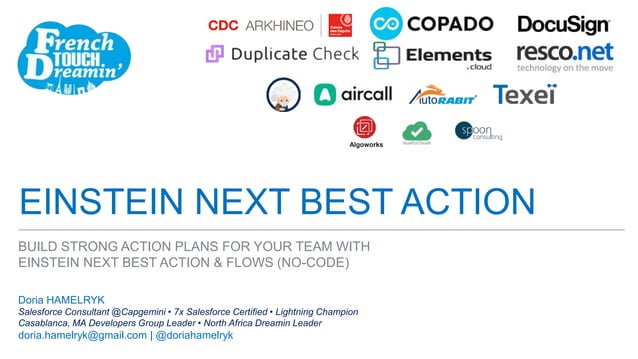 Einstein Next Best Action - French Touch Dreamin 2019 | PPT