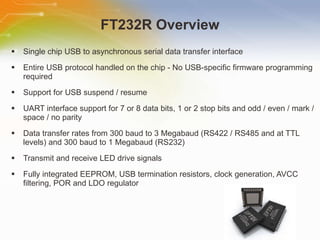 FT232R USB to Serial UART Bridge | PPT