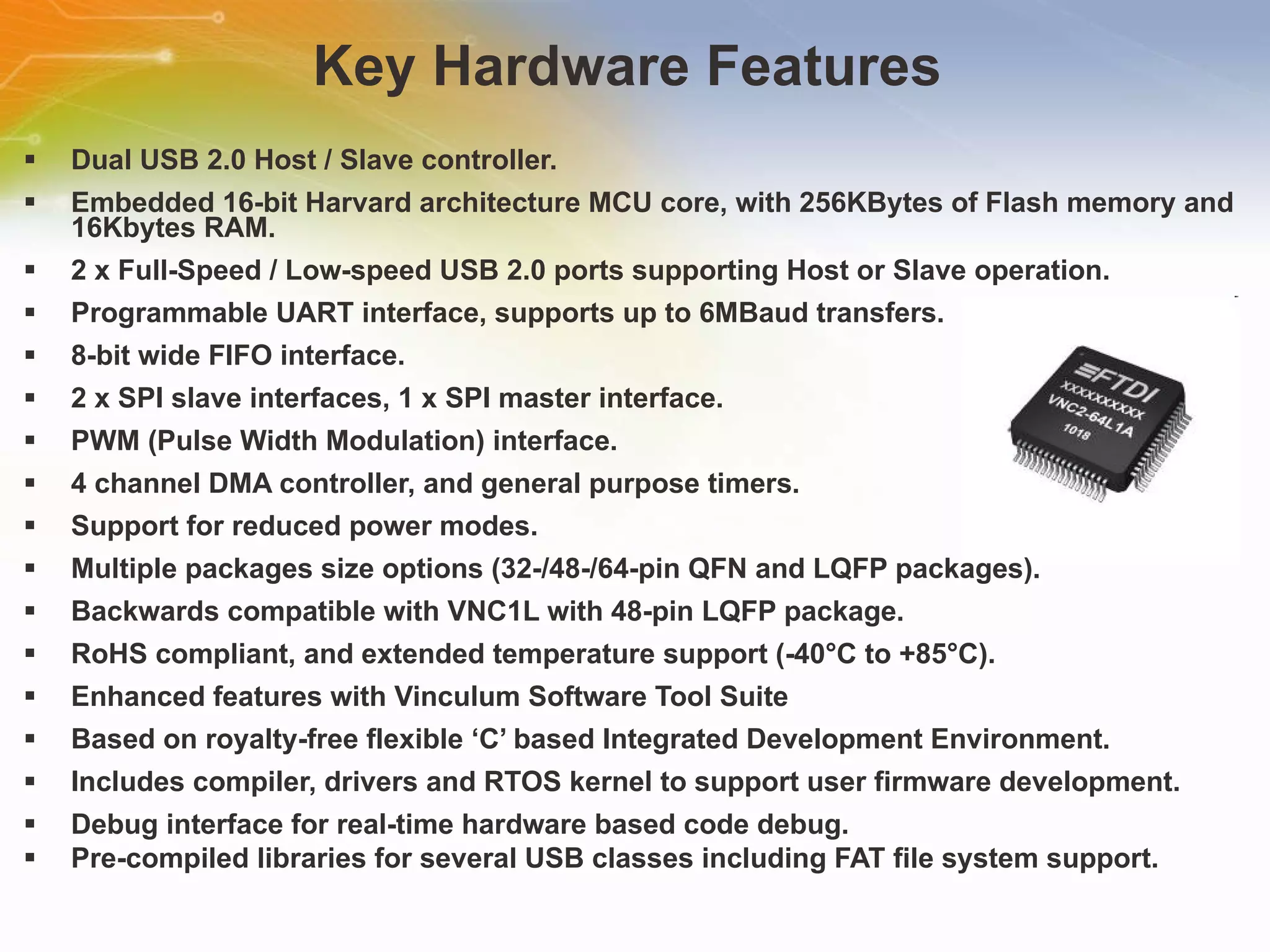 Vinculum Ii Embedded Dual Usb Host Controller Ic Ppt