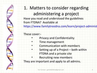 FTDNA Houston Project Management | PPT