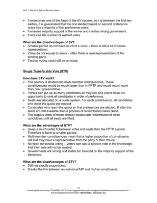 Elections Notes | PDF