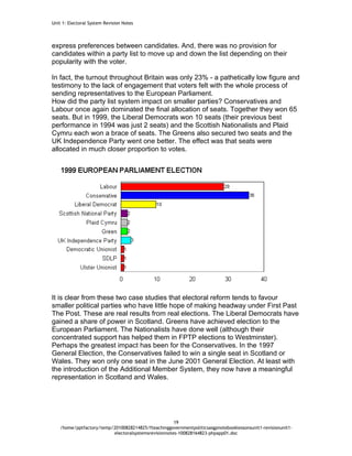 Elections Notes | PDF