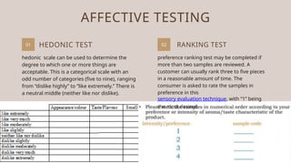 FTEC 4 Food Evaluation; Comprehensive Lesson on Food Evaluation ...