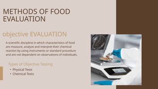 FTEC 4 Food Evaluation; Comprehensive Lesson on Food Evaluation ...