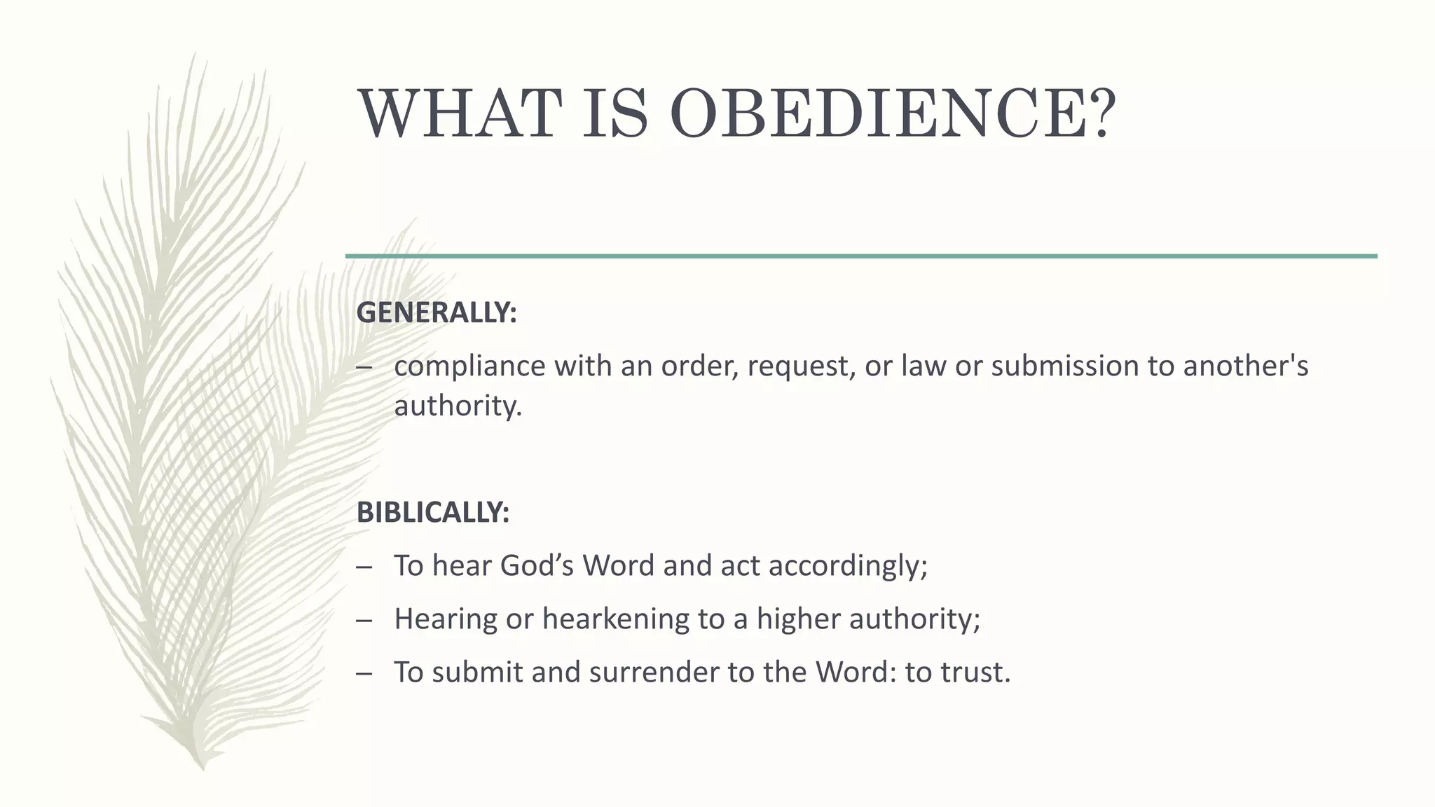 Feel the Fear and do it anyway: Obedience | PPTX