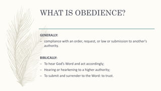 Feel the Fear and do it anyway: Obedience | PPTX