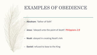 Feel the Fear and do it anyway: Obedience | PPTX