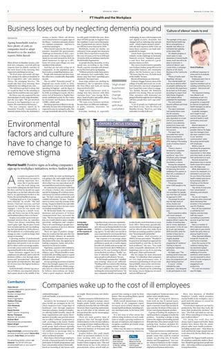 Financial Times Special Report - Health & The Workplace | PDF
