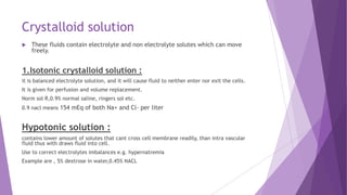 Fluid Therapy in Animals | PPTX