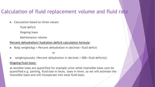 Fluid Therapy in Animals | PPTX