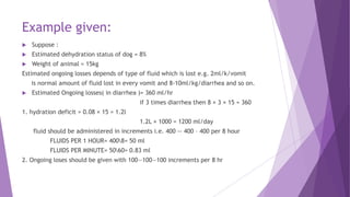 Fluid Therapy in Animals | PPTX