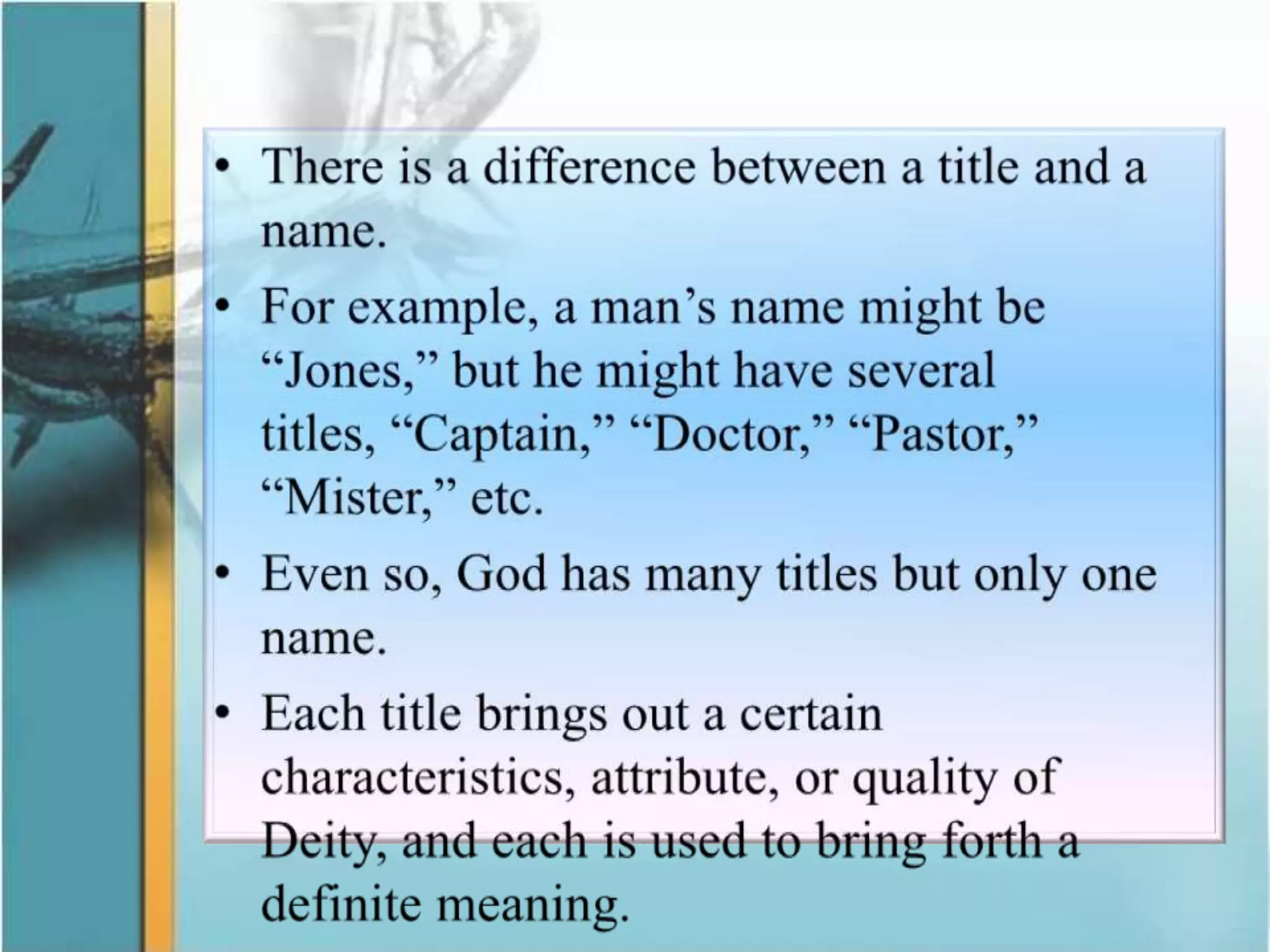 The Titles Of Jesus | PPTX