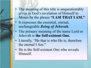 The Titles Of Jesus | PPTX