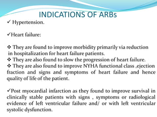 ARBs USE IN MANAGEMENT OF MYORCARDIAL INFARCTION | PPTX