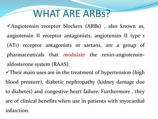 ARBs USE IN MANAGEMENT OF MYORCARDIAL INFARCTION | PPTX