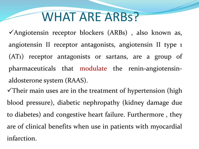 ARBs USE IN MANAGEMENT OF MYORCARDIAL INFARCTION | PPTX