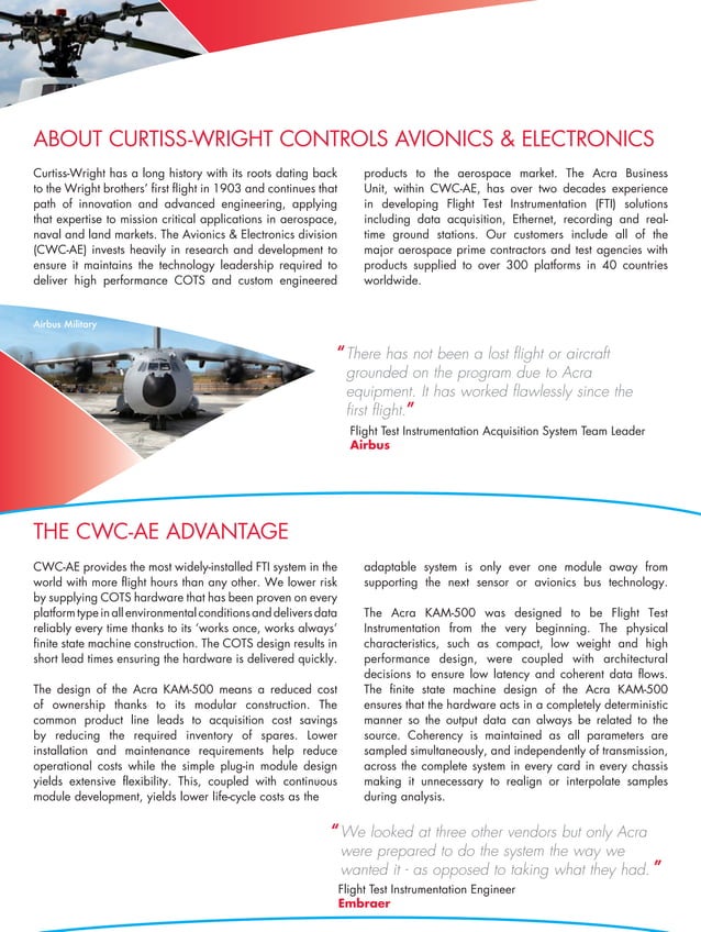 Flight Test Instrumentation Product Guide from Curtiss-Wright Controls ...