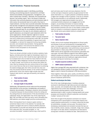 FTI Health Solutions White Paper - Physician Scorecards | PDF