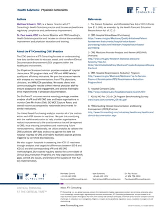 FTI Health Solutions White Paper - Physician Scorecards | PDF