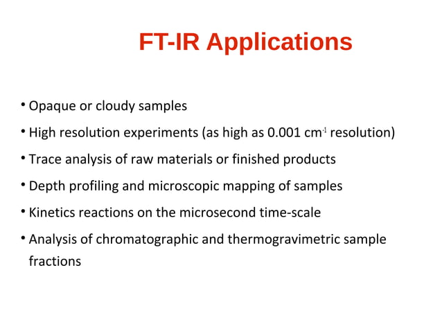 FTIR spectroscopy | PPT | Physics | Science