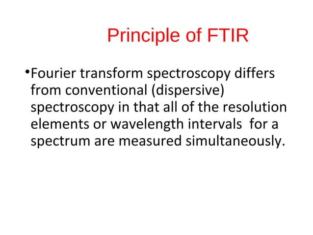 FTIR spectroscopy | PPT | Physics | Science