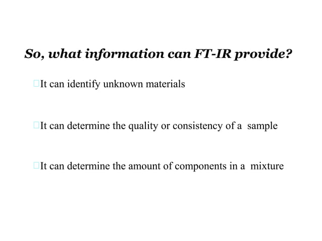 FTIR spectroscopy | PPT | Physics | Science