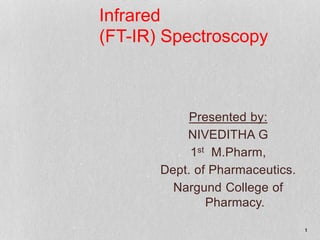 Fourier Transform Infrared (FT-IR) Spectroscopy | PPT