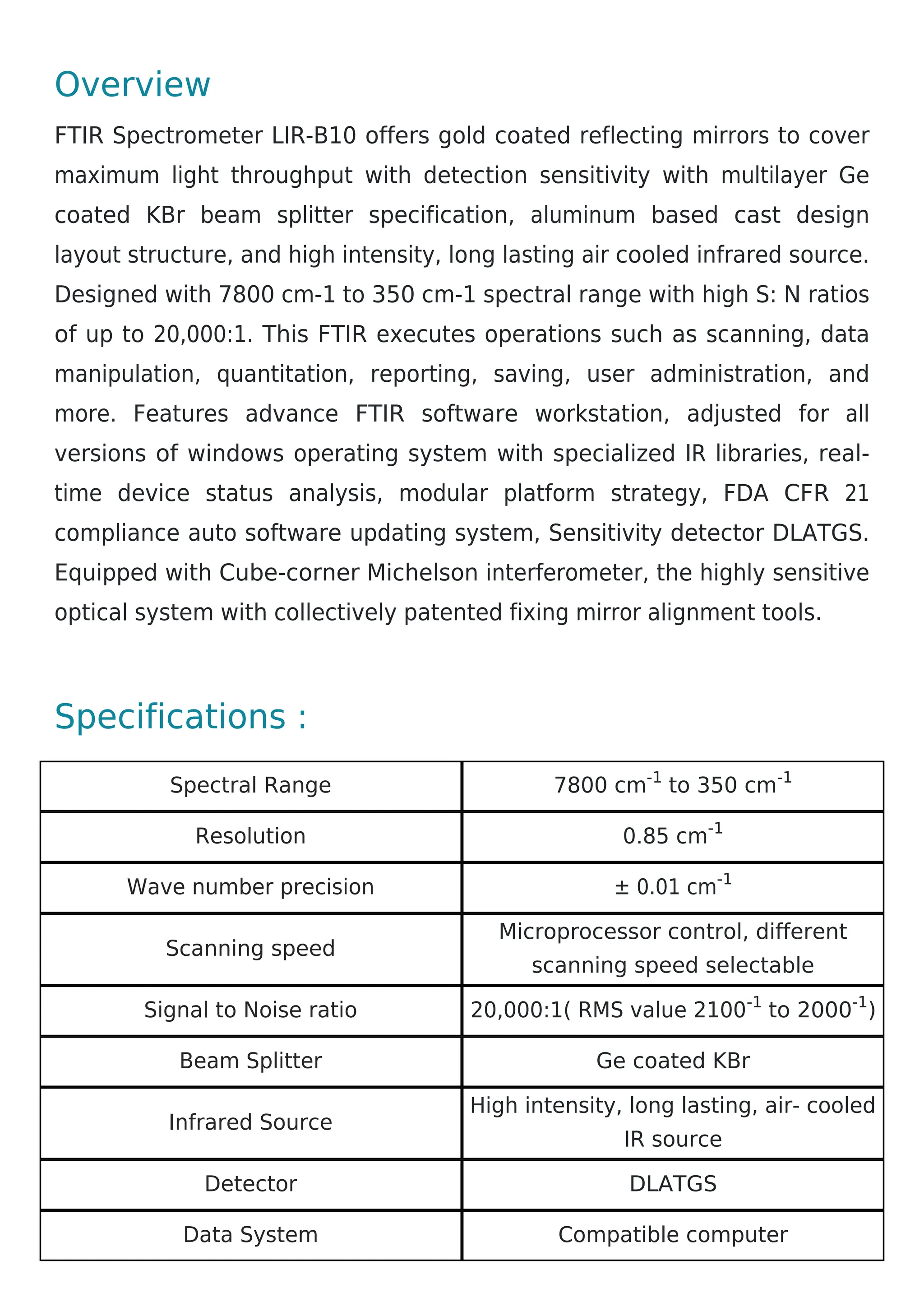 FTIR-Spectrometer | PDF