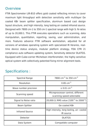 FTIR-Spectrometer | PDF