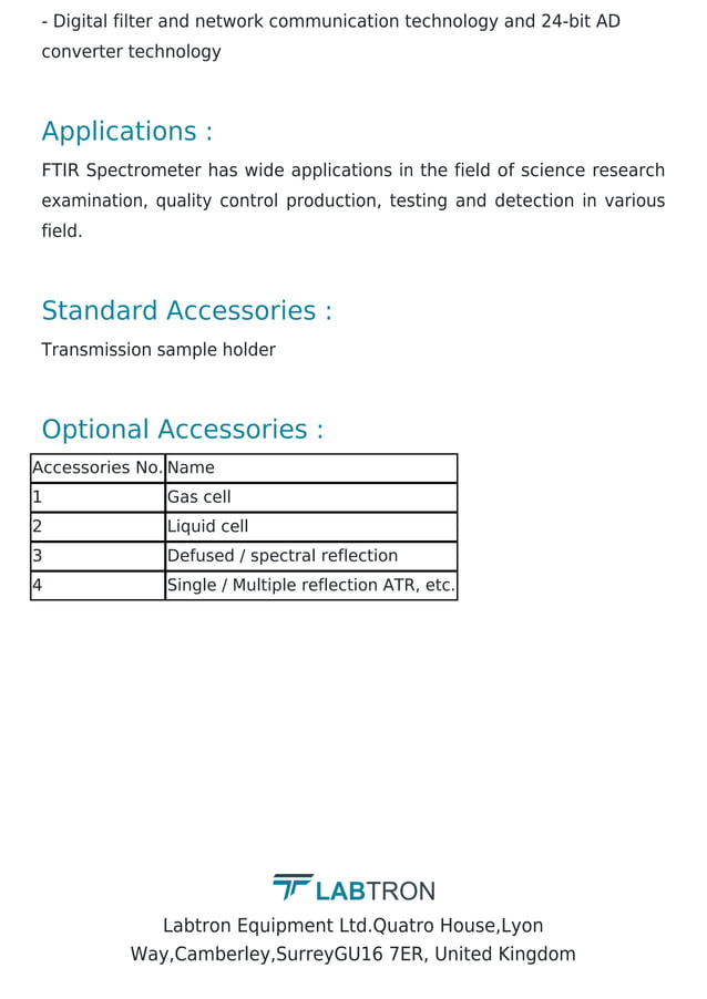FTIR-Spectrometer | PDF