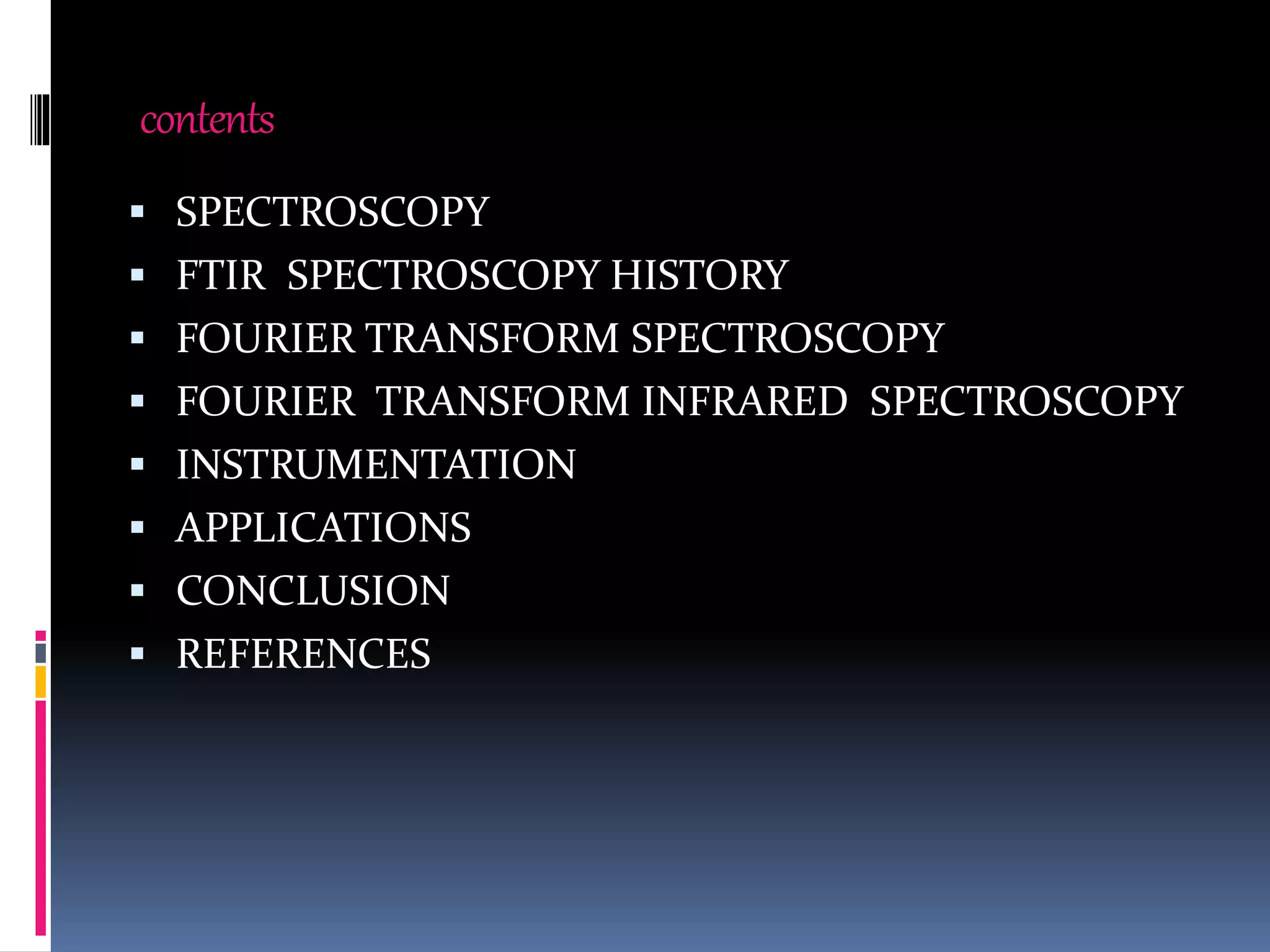 FOURIER TRANSFORM SPECTROSCOPY 1 | PPTX | Chemistry | Science