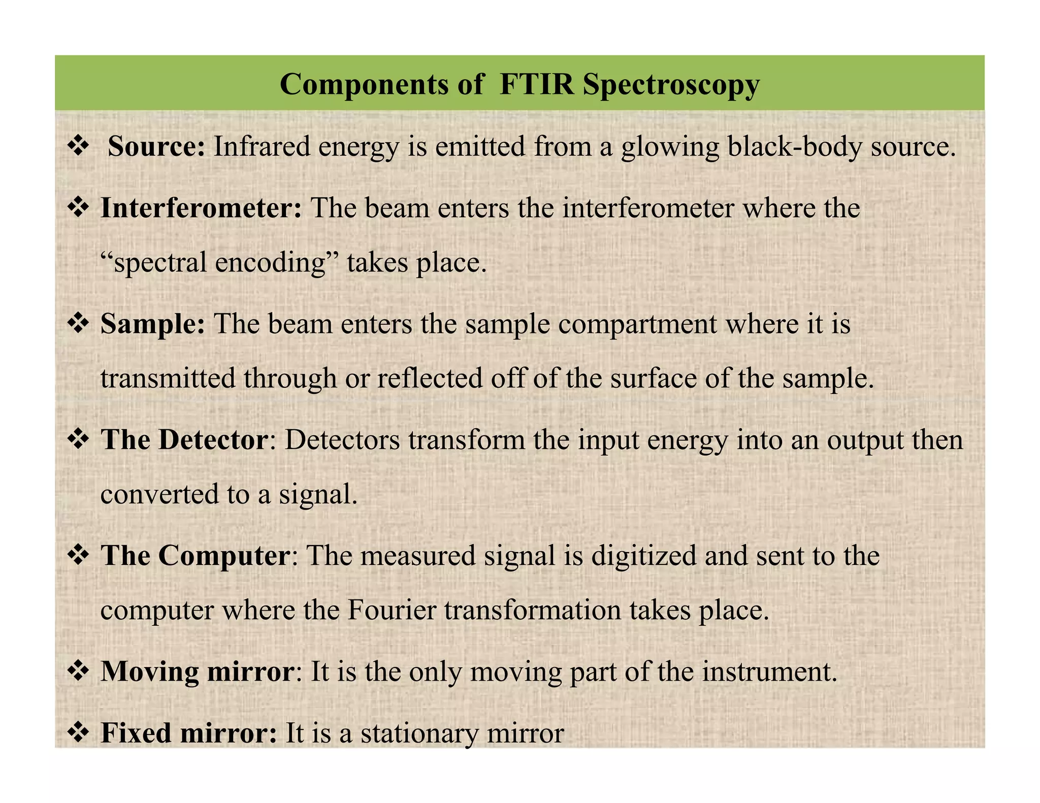Fourier transform infrared spectroscopy | PDF