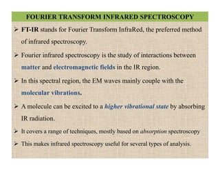 Fourier transform infrared spectroscopy | PDF