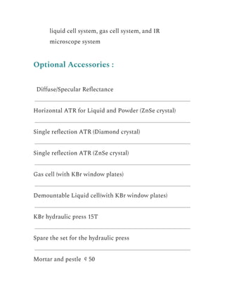 FTIR Spectrometer | PDF