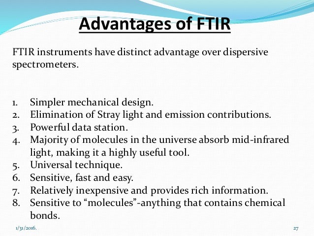 Advantages and disadvantages of ftir spectroscopy – ir light vs ftir ...