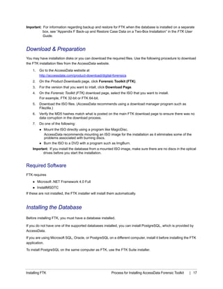 Ftk install guide | PDF