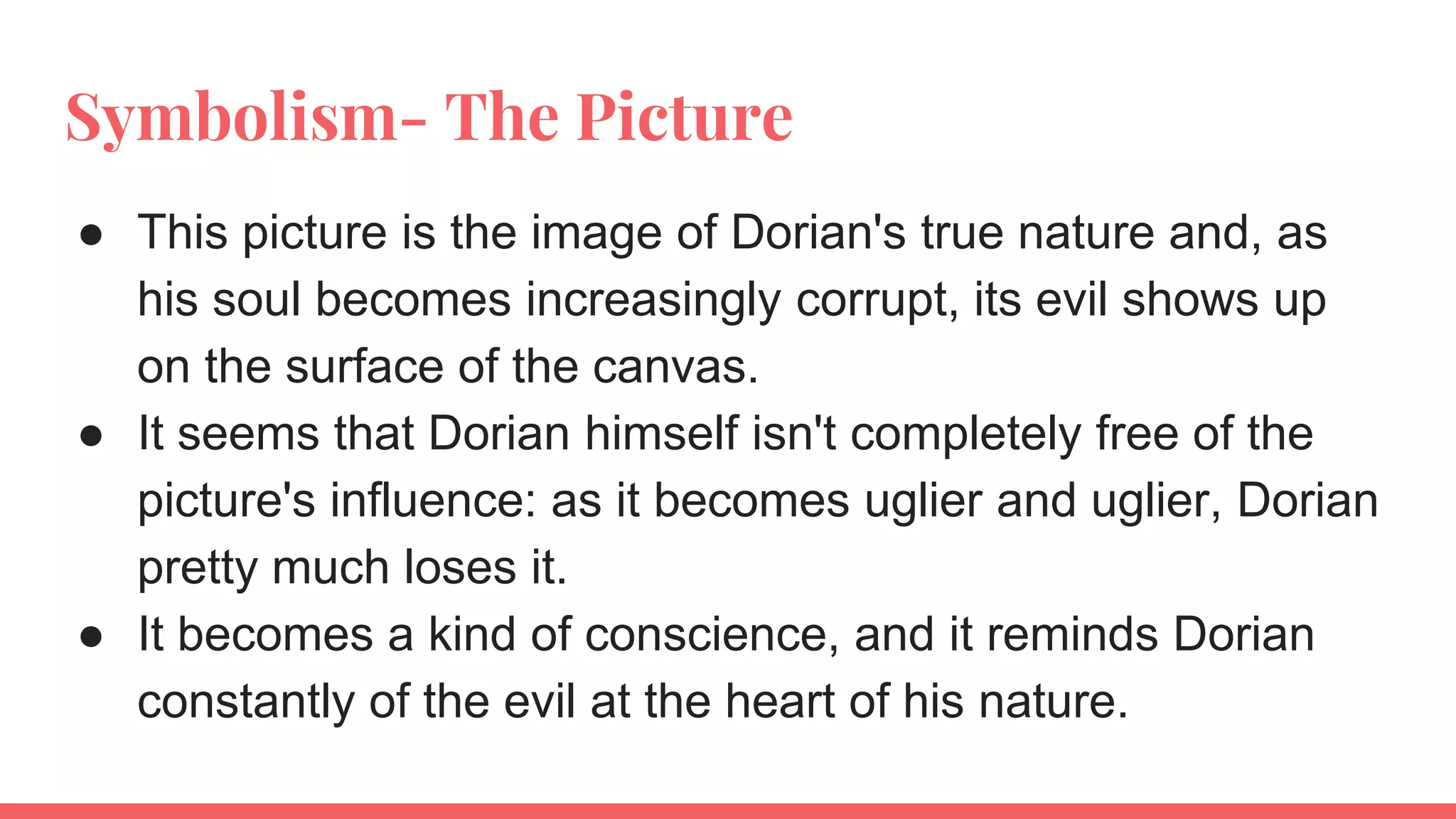 Symbols and motifs the picture of dorian gray | PPT